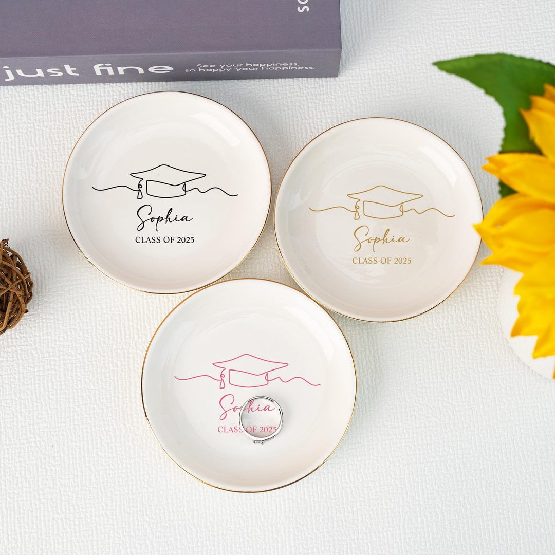 Custom Graduation Jewelry Dish,2025 Graduation Gifts,graduation Trinket ...