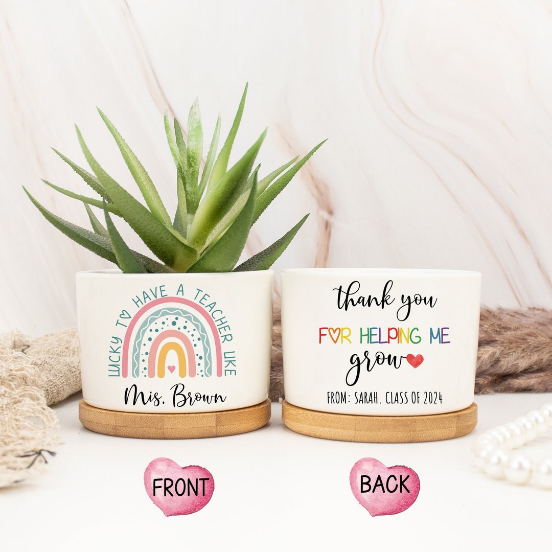 Thank You Teacher Gifts,teacher Appreciation Gift,custom Plant Pot ...