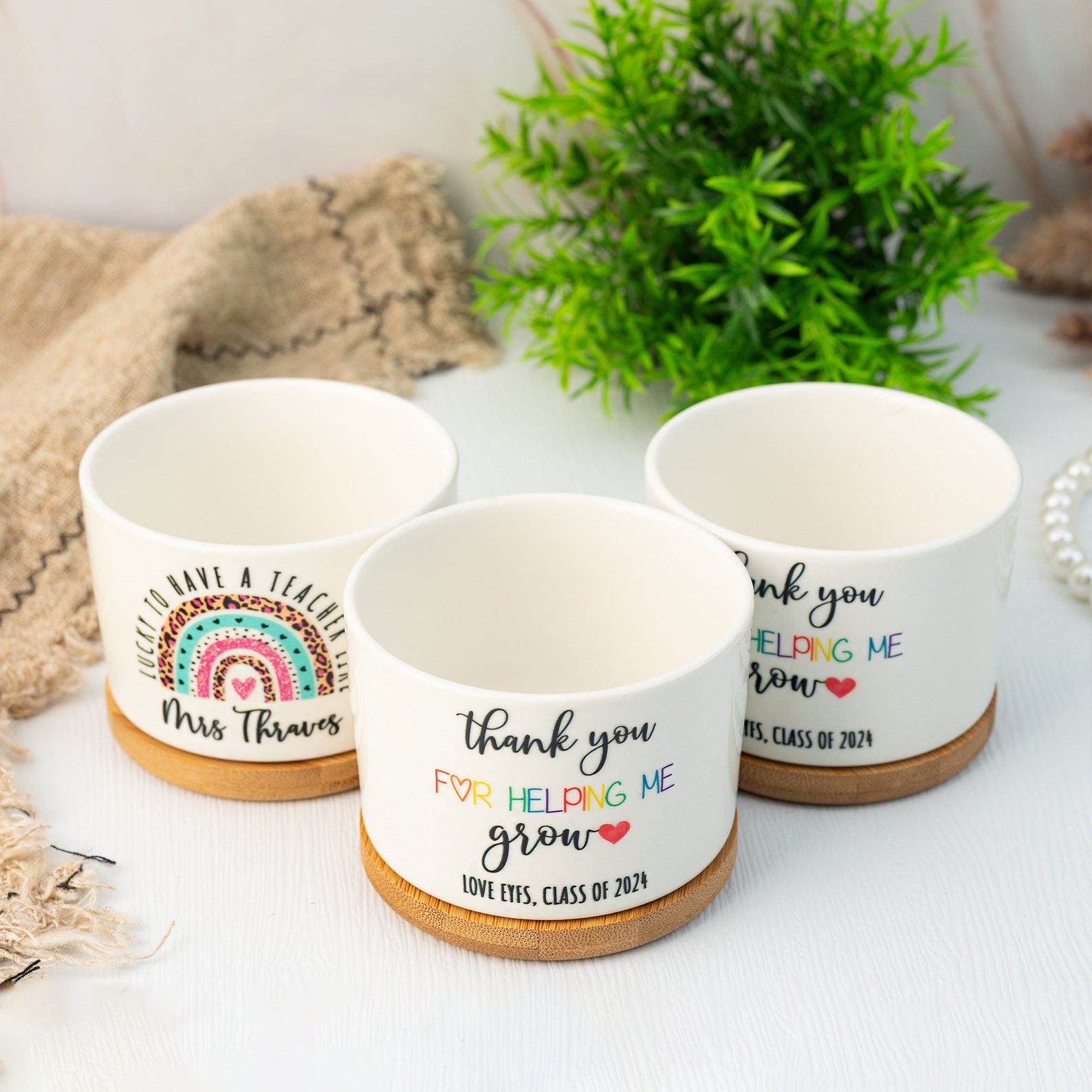 Thank You Teacher Gifts,teacher Appreciation Gift,custom Plant Pot ...