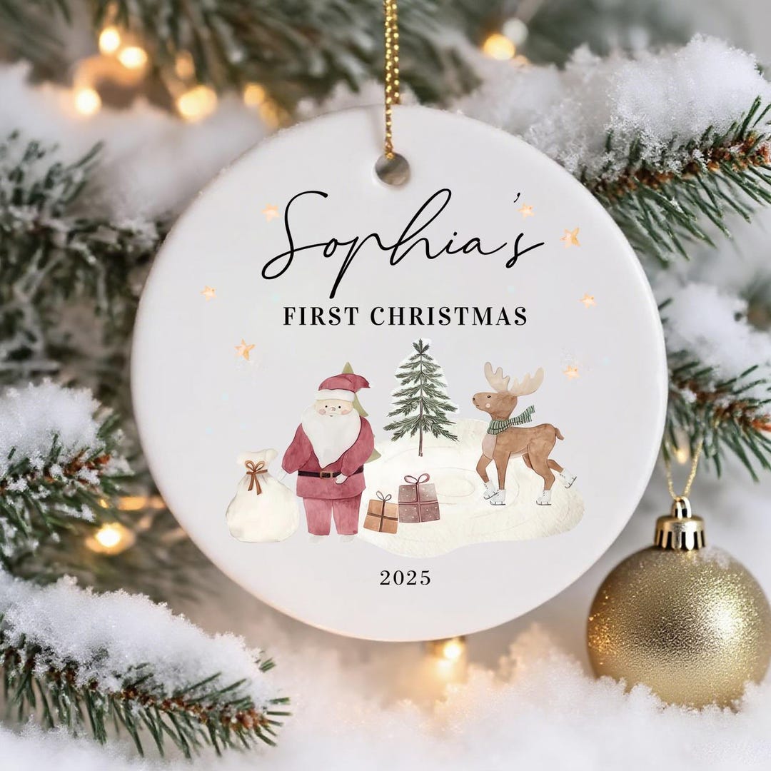 Custom Baby's First Christmas Baubles,custom Keepsake Christmas ...