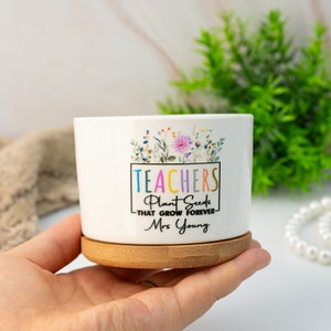 Custom Teacher Appreciation Gift,thank You Teacher Plant Pot,flower Pot ...