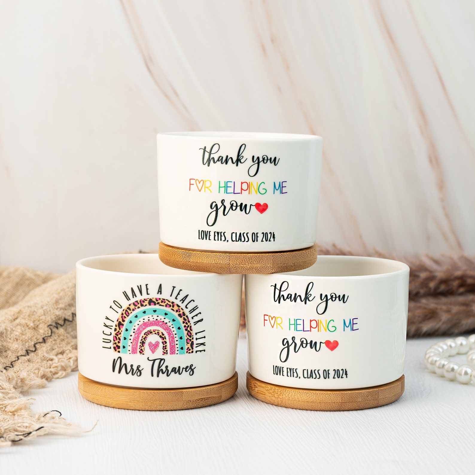 Thank You Teacher Gifts,teacher Appreciation Gift,custom Plant Pot ...