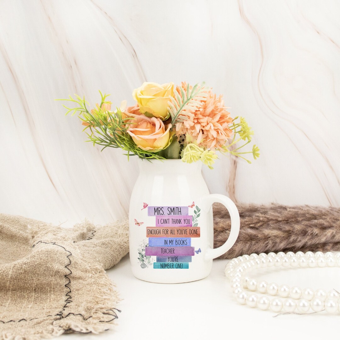 Teacher Appreciation Gift, Thank You Teacher Flower Vass, Flower Vass ...