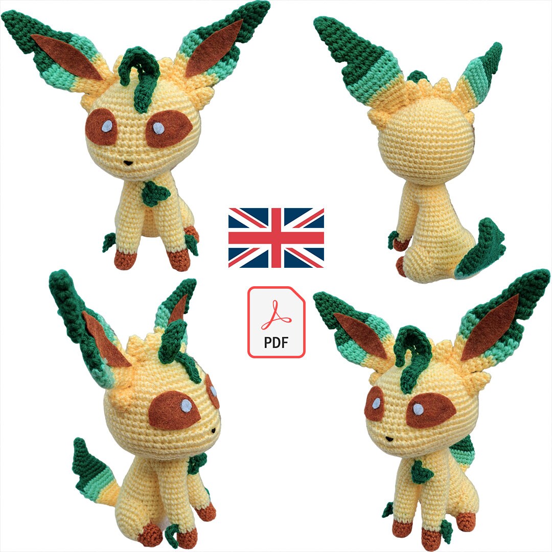 Leafeon Crochet Pattern Eevee Evolutions Amigurumi English Pattern PDF ...