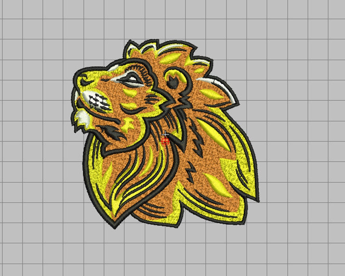 Lion Head Machine Embroidery Design - Lion Head Embroidery Files ...