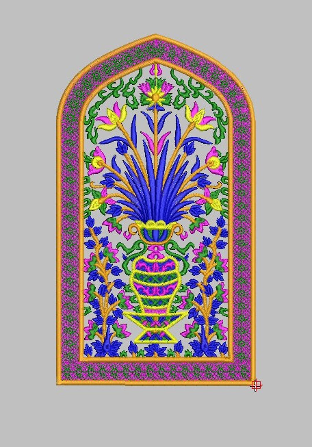 Floral Arch Machine Embroidery Design Arch Embroidery Files Instant ...