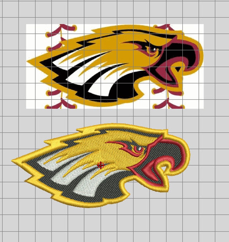 Eagle Embroidery Design – Classy 5-color Bird (DST Format) (digital ...