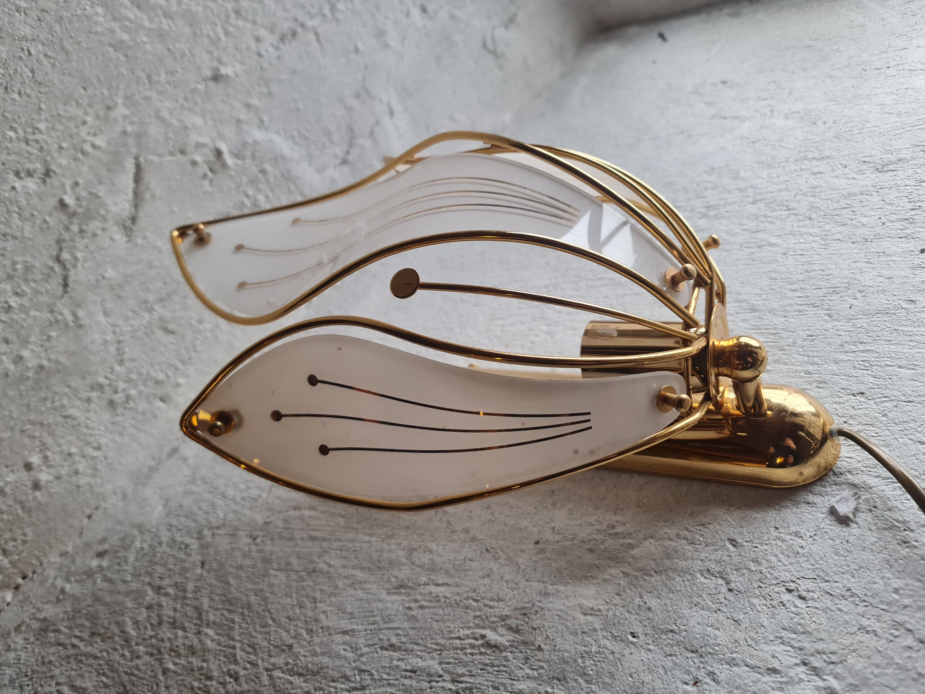 Vintage Lotus Flower Wall Scone, Amazing Vintage Floral Lamp Lotus ...