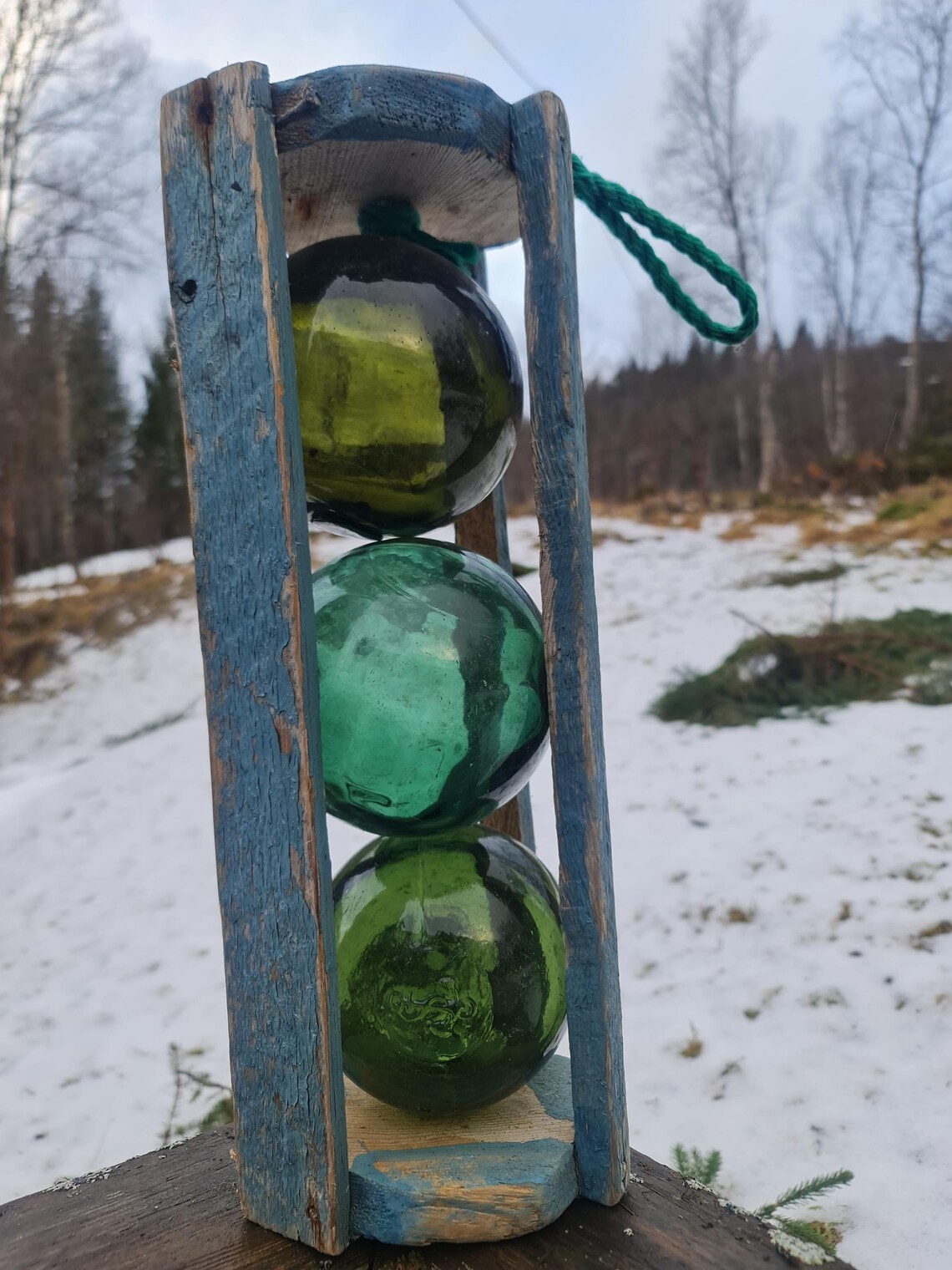 Stunning KAVELHUND W 3 Glass Fishing Floats, One Rare Anchor Marked ...