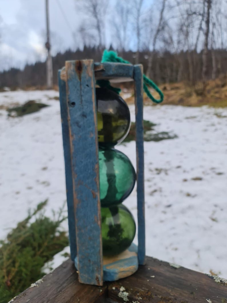 Stunning KAVELHUND W 3 Glass Fishing Floats, One Rare Anchor Marked ...