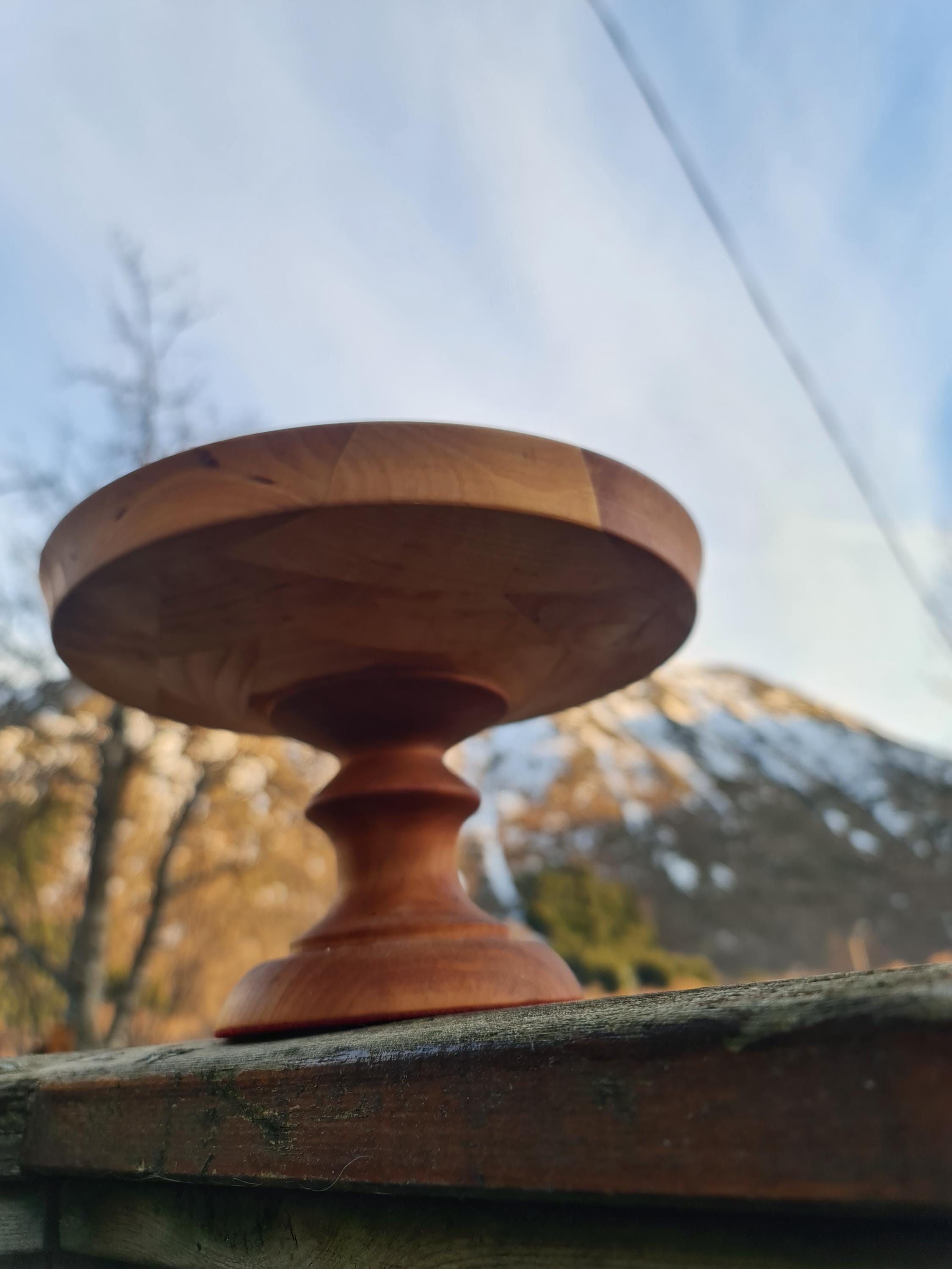 Vintage Norwegian Stettfat, Traditional Turned Wooden Cake Stand ...