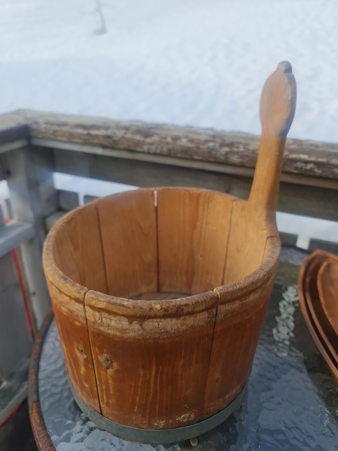 Antique Norwegian Wooden Milking Bucket, Traditional Scandinavian ...