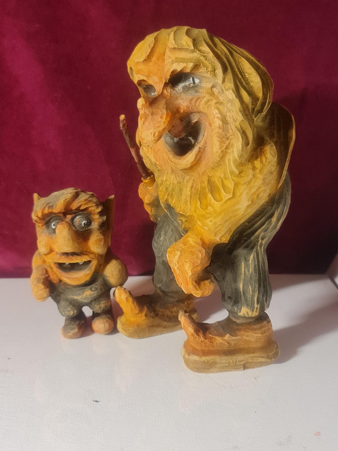 Large Vintage Norwegian TROLL Figure. FOSSE Troll With a Read NISSE Hat ...