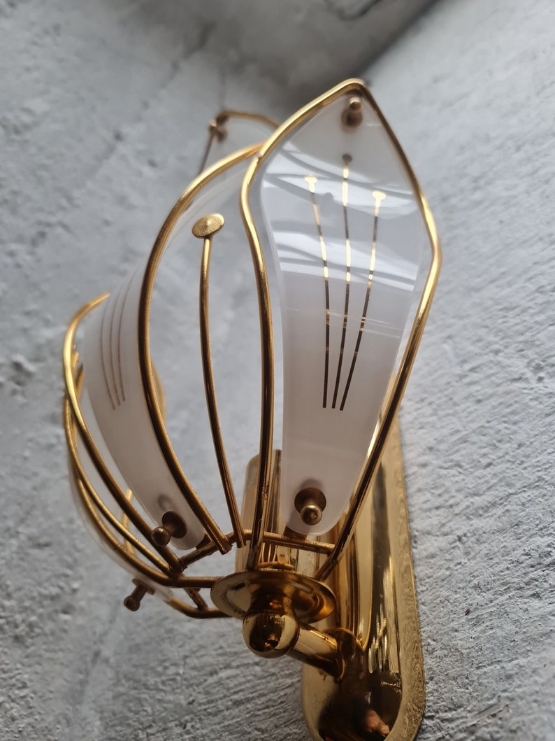 Vintage Lotus Flower Wall Scone, Amazing Vintage Floral Lamp Lotus ...