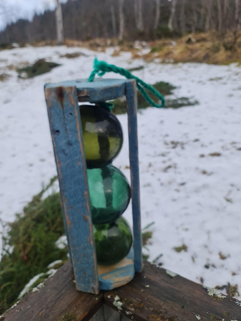 Stunning KAVELHUND W 3 Glass Fishing Floats, One Rare Anchor Marked ...