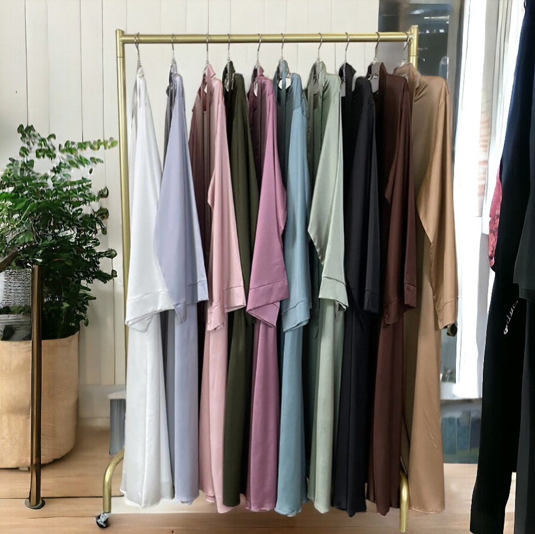 Love Satin Abaya Cardigan Eid Dress, Eid Clothing, Women Dresses ...