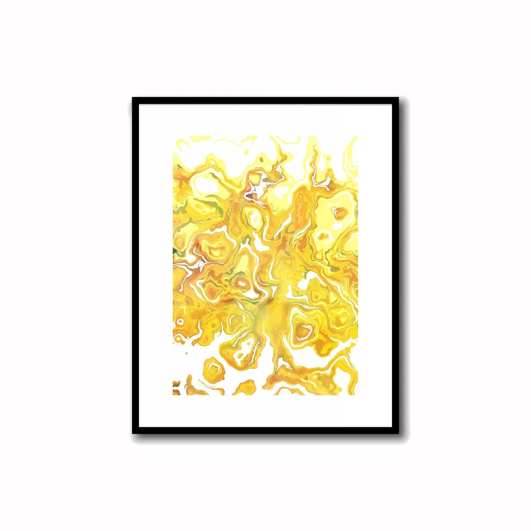 Yellow Digital Art Download Instant Print Artwork PRINTABLE Home Decor Palette Color Marigold ...