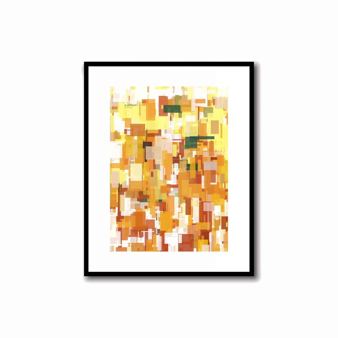 Yellow Digital Art Download Instant Print Artwork PRINTABLE Home Decor Palette Color Marigold ...