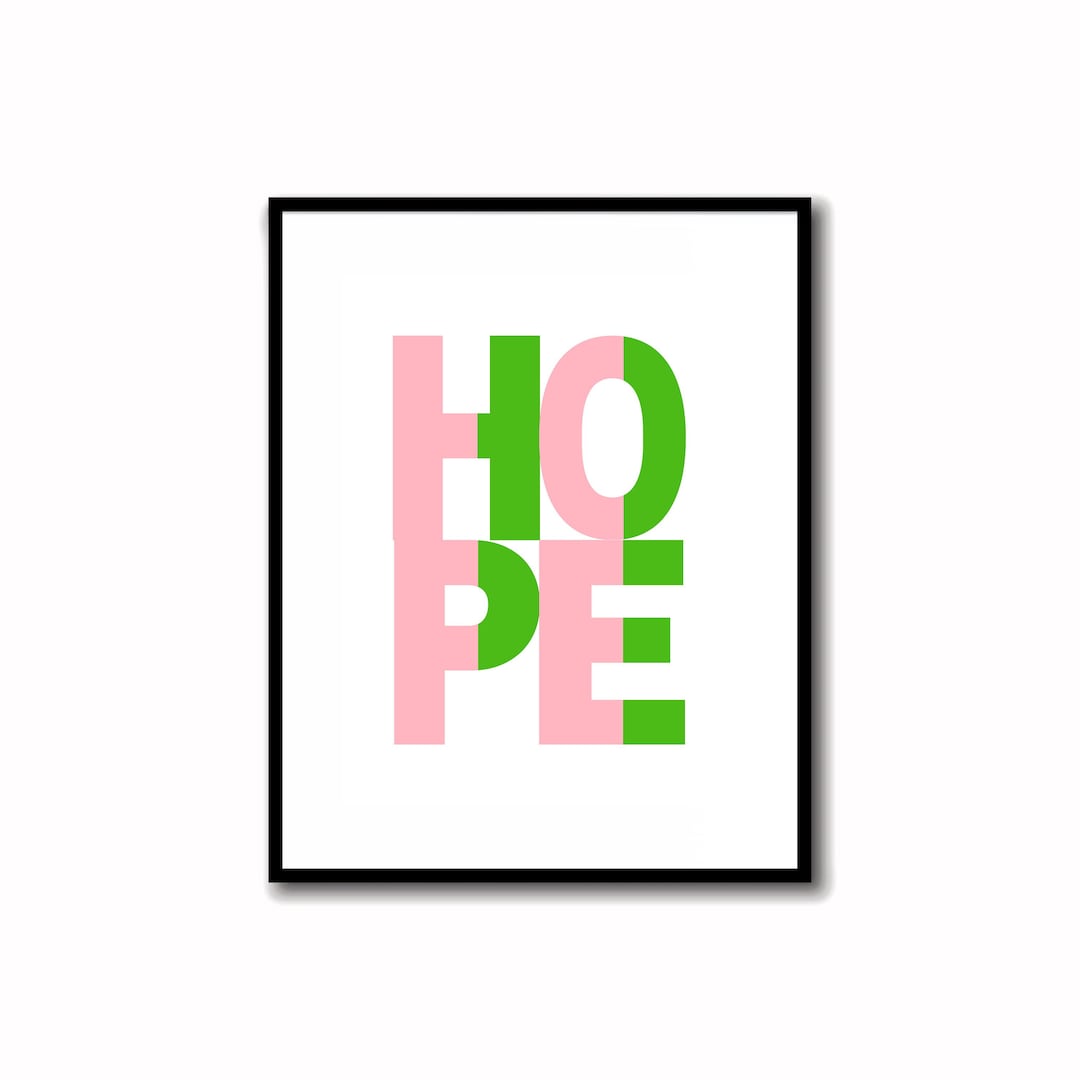 Hope Print Word Sign PRINTABLE Wall Art Abstract Artwork Instant ...