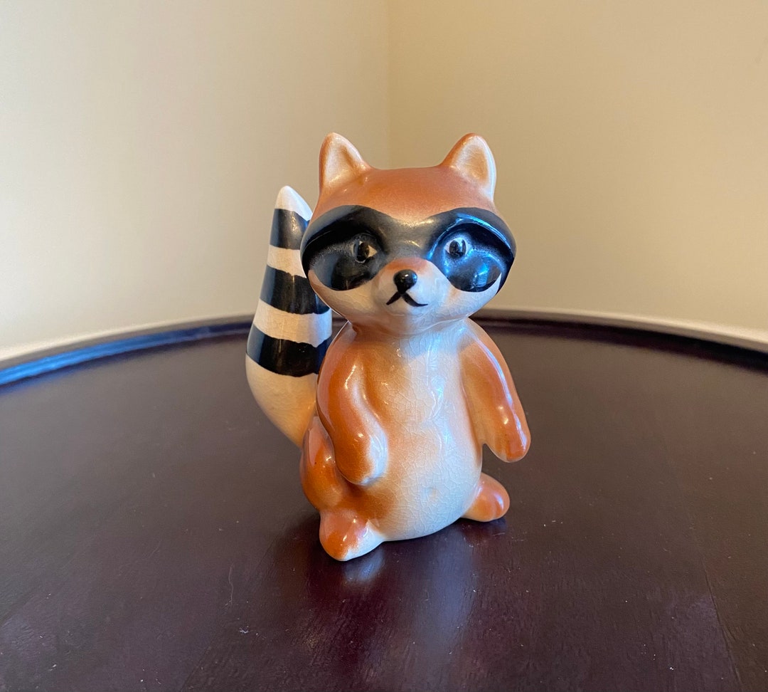 Vintage Raccoon Ceramic Figurine, Made in Japan - Etsy