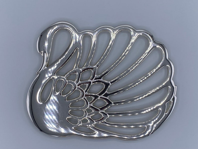 Vintage Wm. A. Rogers Swan Trivet Silverplate Swan Decor Made in Japan ...