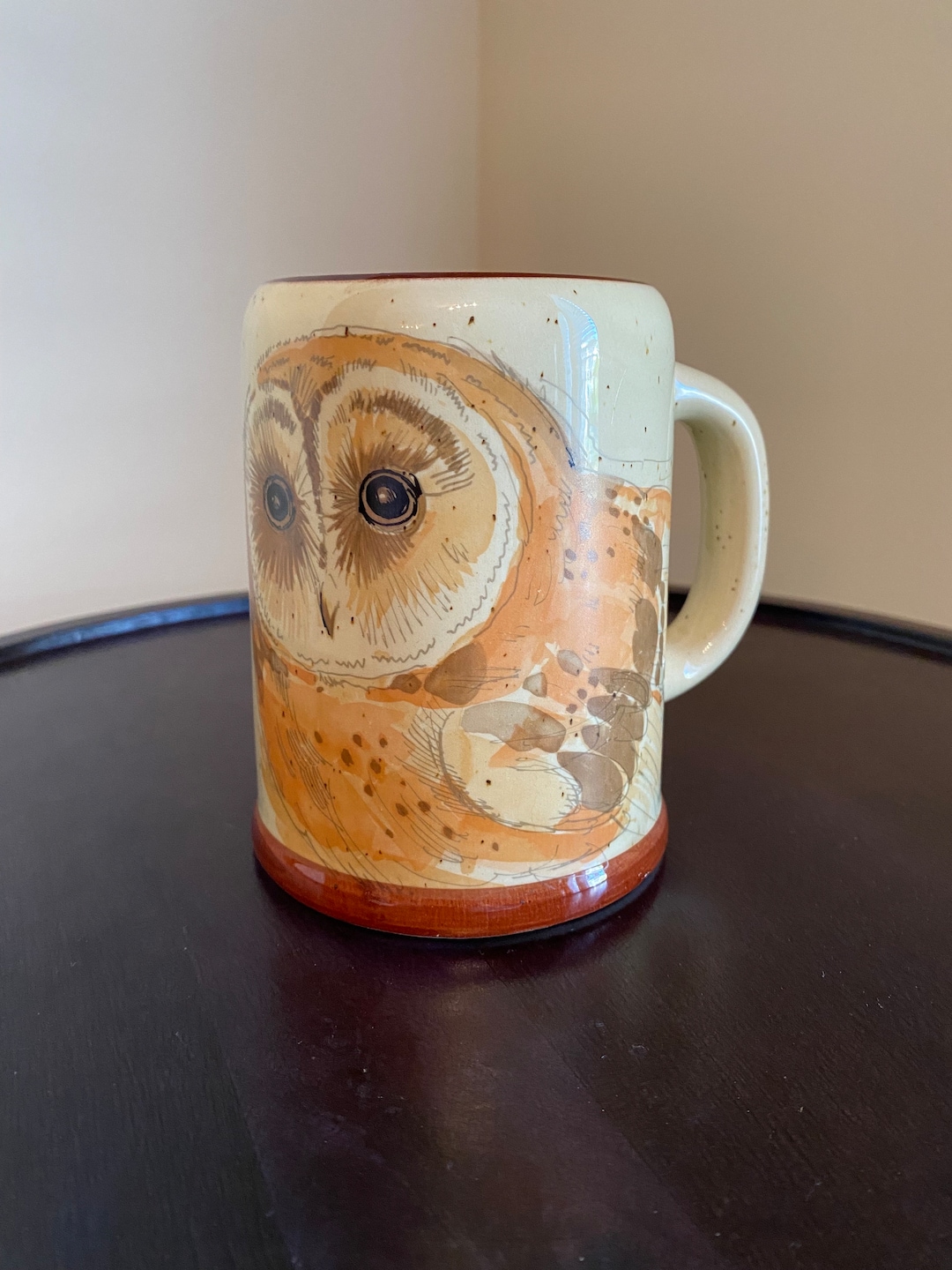 Vintage Ceramic Owl Mug Made in Japan Watercolor Owl Drinkware Unique ...