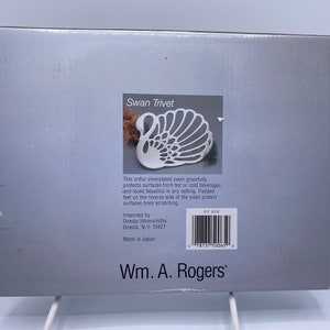 Vintage Wm. A. Rogers Swan Trivet Silverplate Swan Decor Made in Japan ...