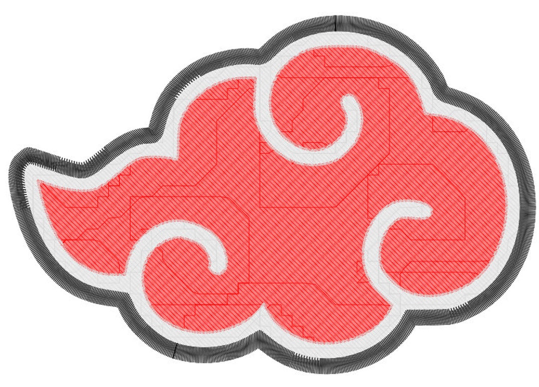 Akatsuki Logo From Naruto Digital Embroidery File - Etsy