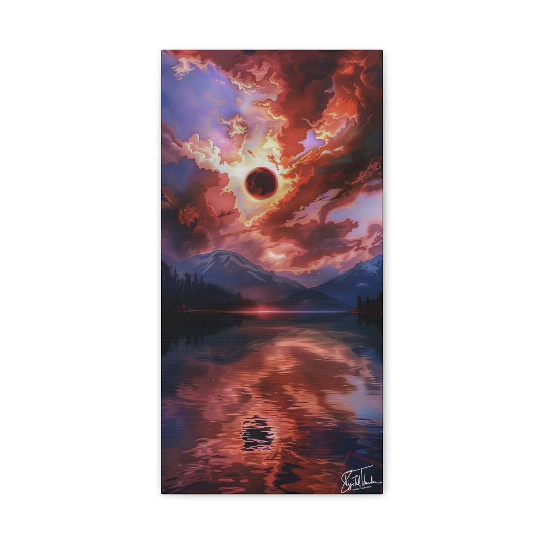 Solar Eclipse 2024 Reflection - Matte Canvas, Stretched, 1.25" - Etsy