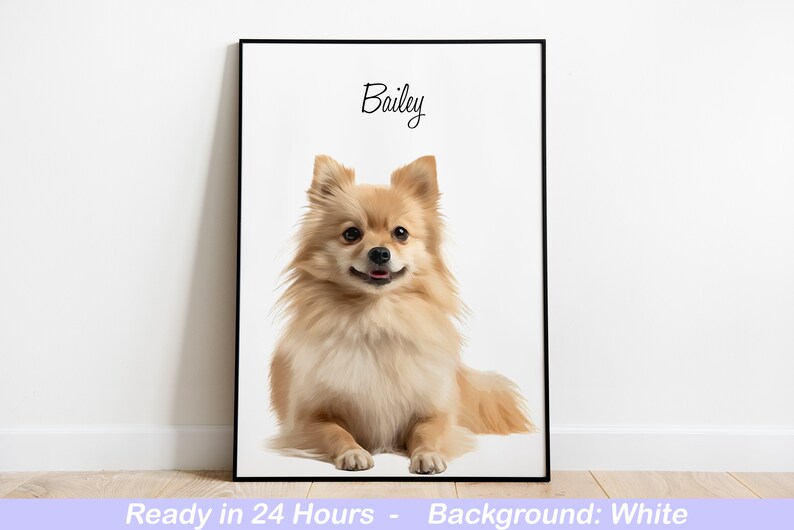 Personalized Dog Portrait From Photo, Custom Pet Portraits Using Pet ...