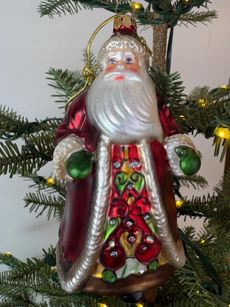 Vintage Blown Glass Father Christmas Christmas Tree Ornament - Etsy UK