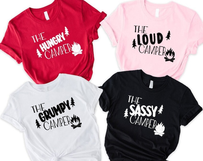 Personalized Camp Staff Tshirt,matching Camping Shirts,camp Gifts,funny ...