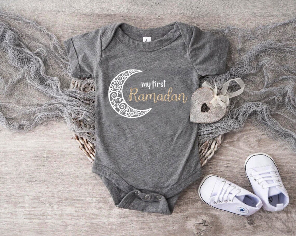 My First Ramadan Baby Bodysuit, Kids Ramadan Shirt, Ramadan Mubarak T ...