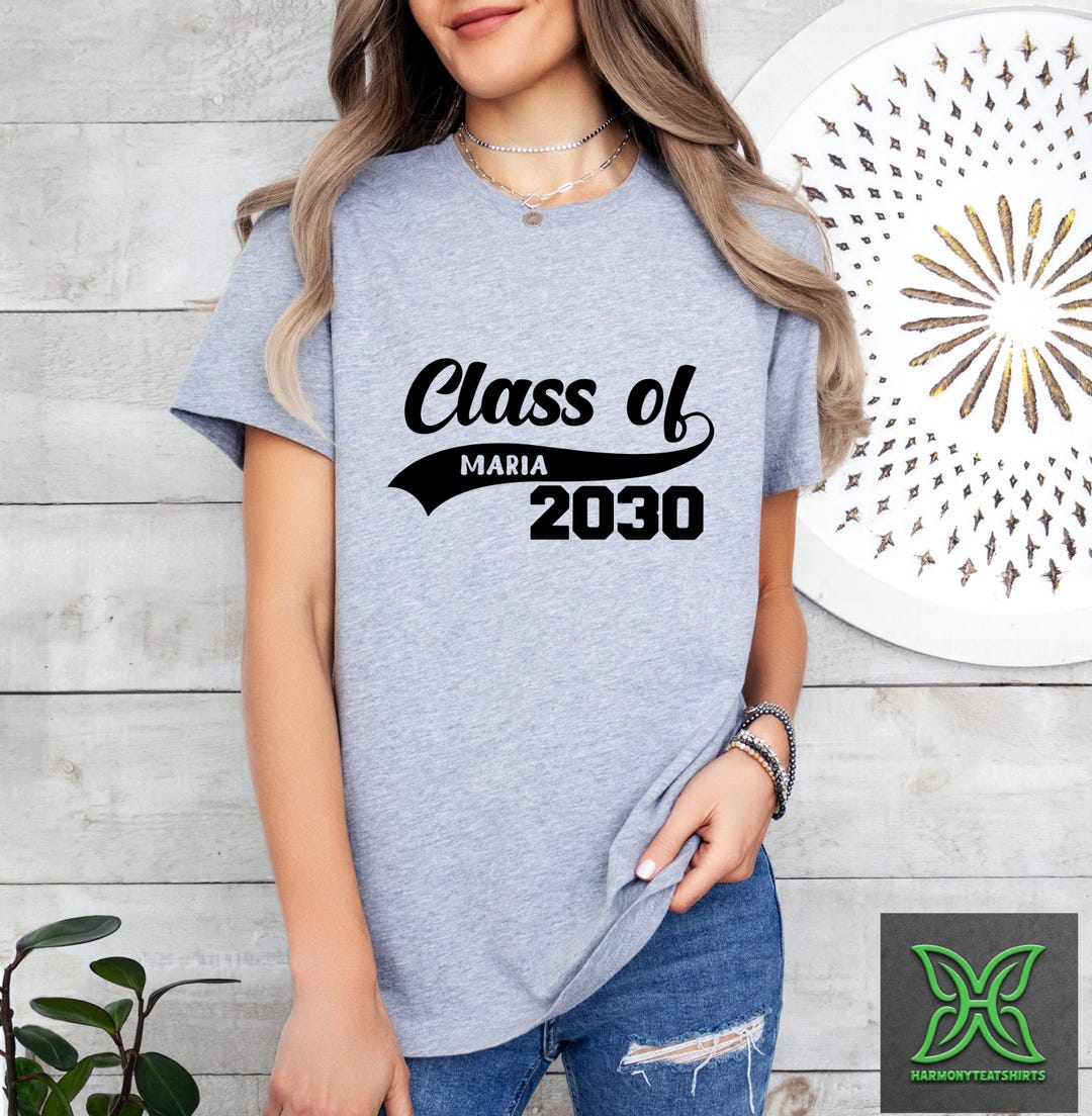 Personalized Class of 2030 Graduation T-shirt, Senior Memory Shirt - Etsy
