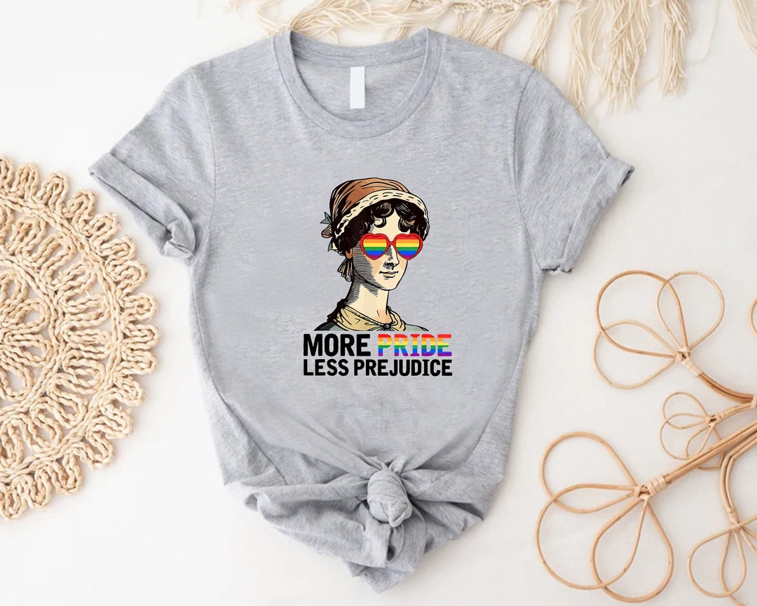 More Pride Less Prejudice Shirt, LGBT Pride T Shirt,funny Pride Month ...