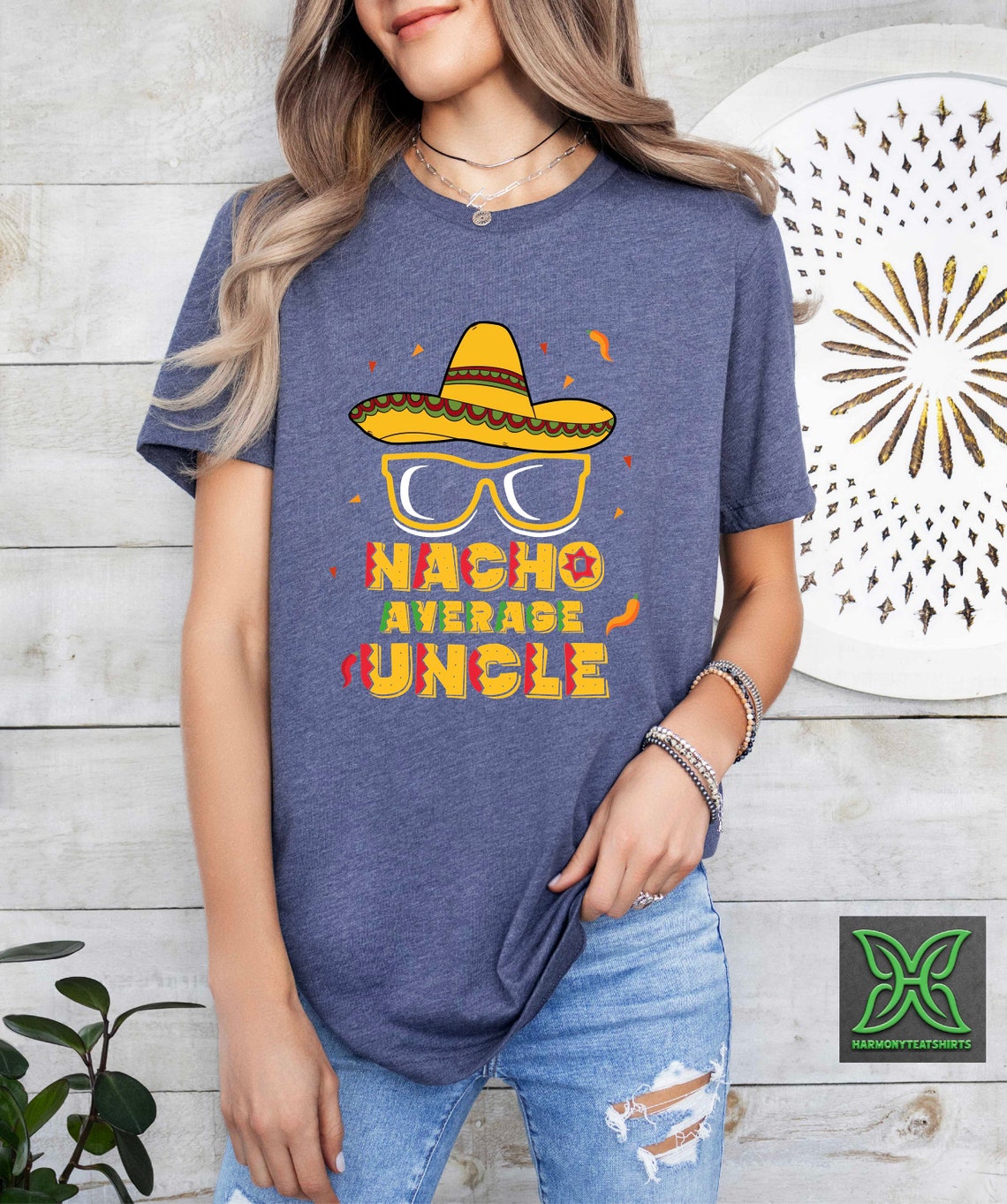 Nacho Average Uncle Shirt,funny Uncle Gifts,funny Cinco De Mayo Tees ...