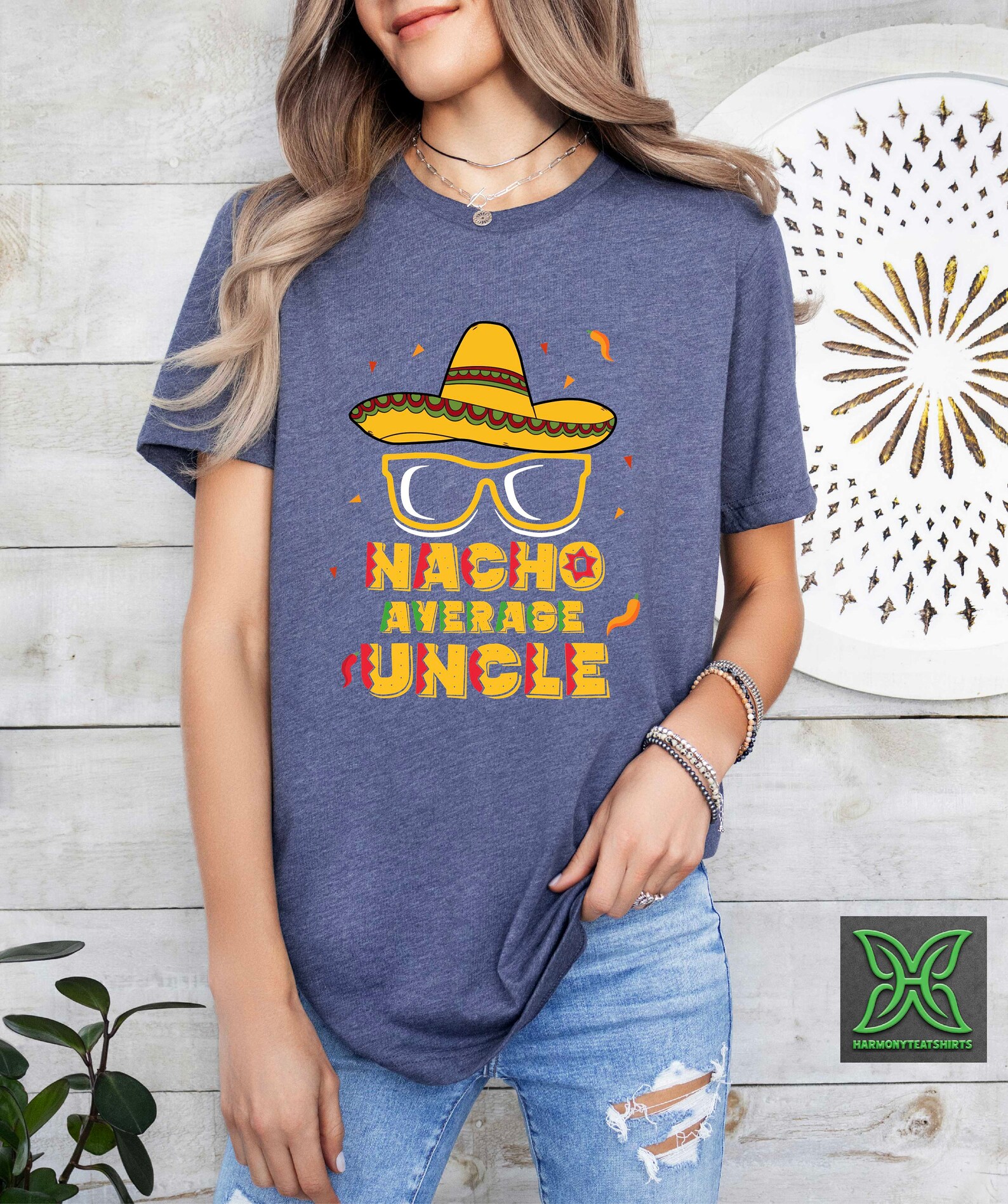 Nacho Average Uncle Shirt,funny Uncle Gifts,funny Cinco De Mayo Tees ...