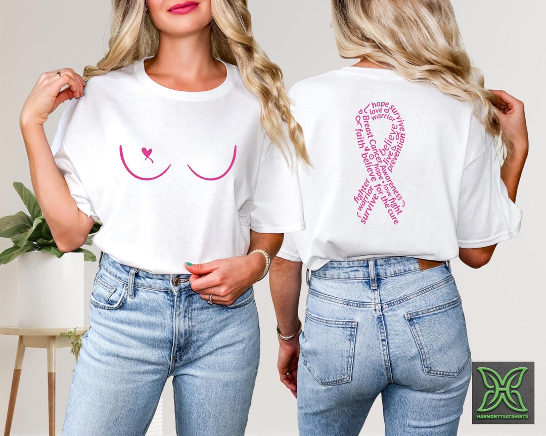 Breast Cancer Awareness Tshirt,pink Ribbon Shirt, Team Cancer Support ...