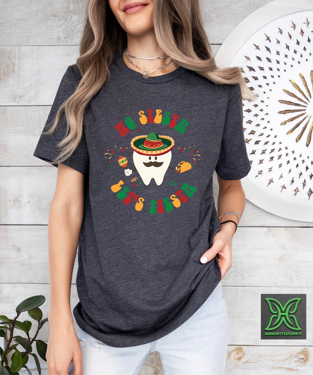 Cinco De Mayo Dental Tooth Shirt, No Siesta Let's Fiesta, Dentist Shirt ...