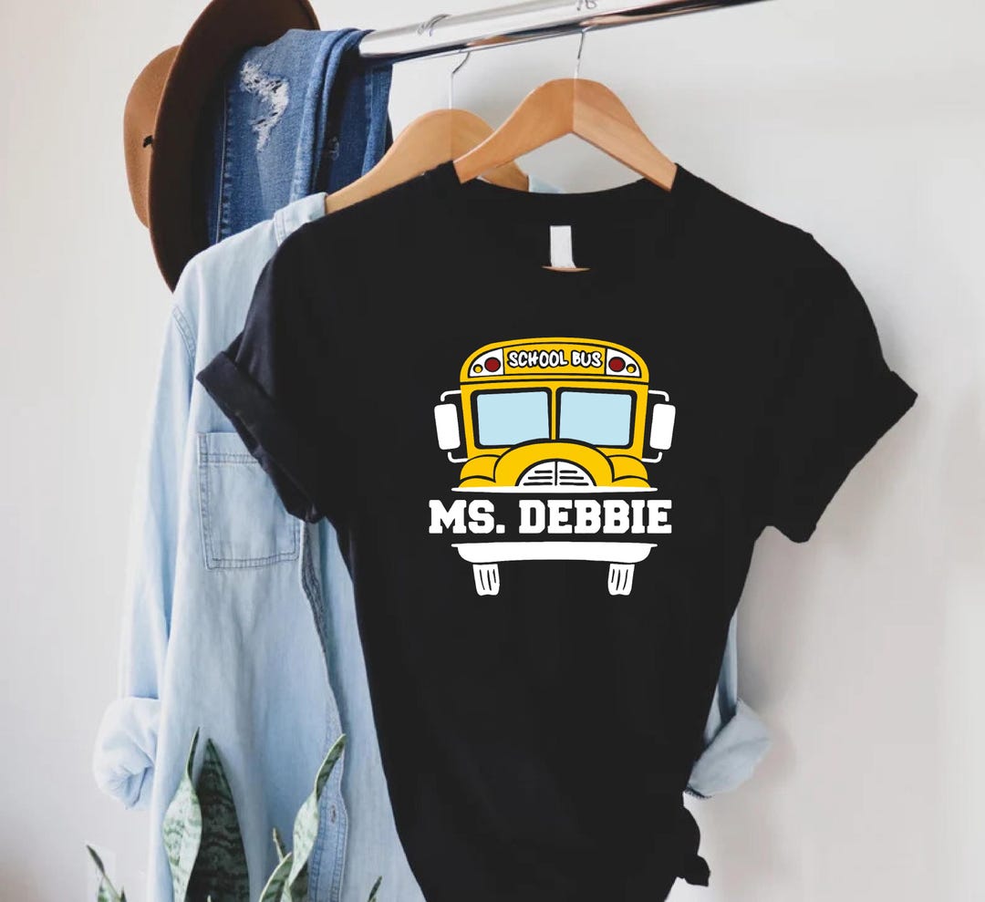 Custom School Bus Shirt,personalized Name School Bus Driver Gift, First ...