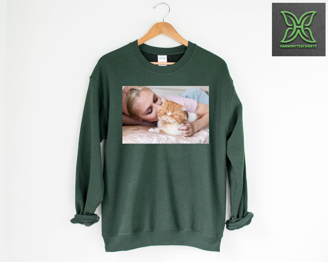 Custom Photo and Text Sweatshirt, Your Photo Sweatshirt, Personalized ...