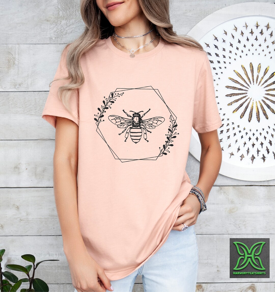 Aesthetic Bee Tees,honeybee T Shirt,floral Bee Shirt,women Bee Tshirt ...
