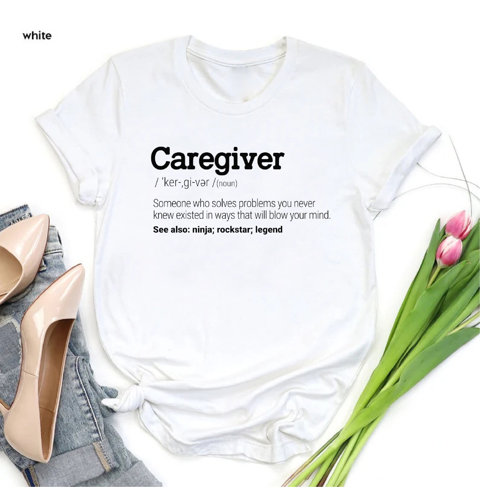 Caregiver Definition Shirt, New Caregiver Tshirt, Home Care Nurse ...