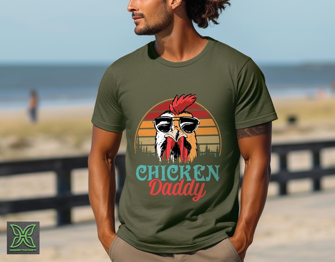 Chicken Daddy Shirt,retro Chicken Dad Shirt,funny Father's Day Chicken ...