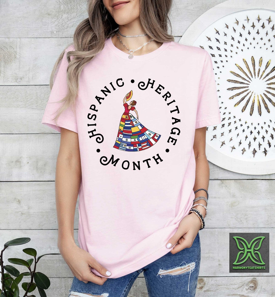 Hispanic Heritage Month Shirt,folklorico Dancer Latin Country Flags ...