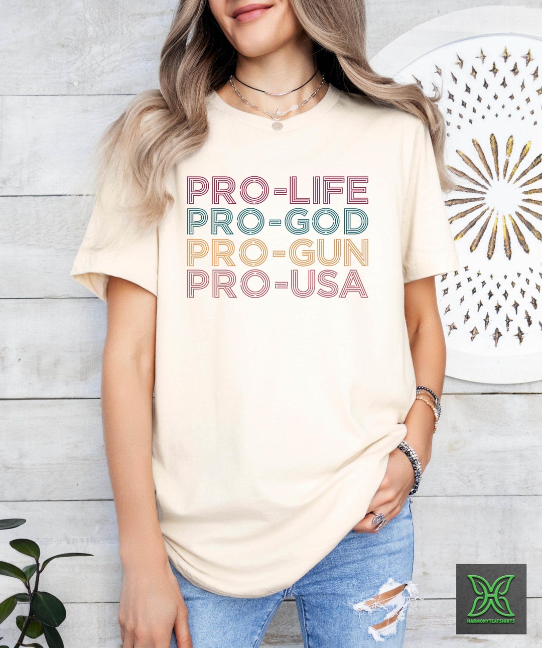Pro Life Pro God Pro Gun Pro USA Religious Shirt,election Campaign ...