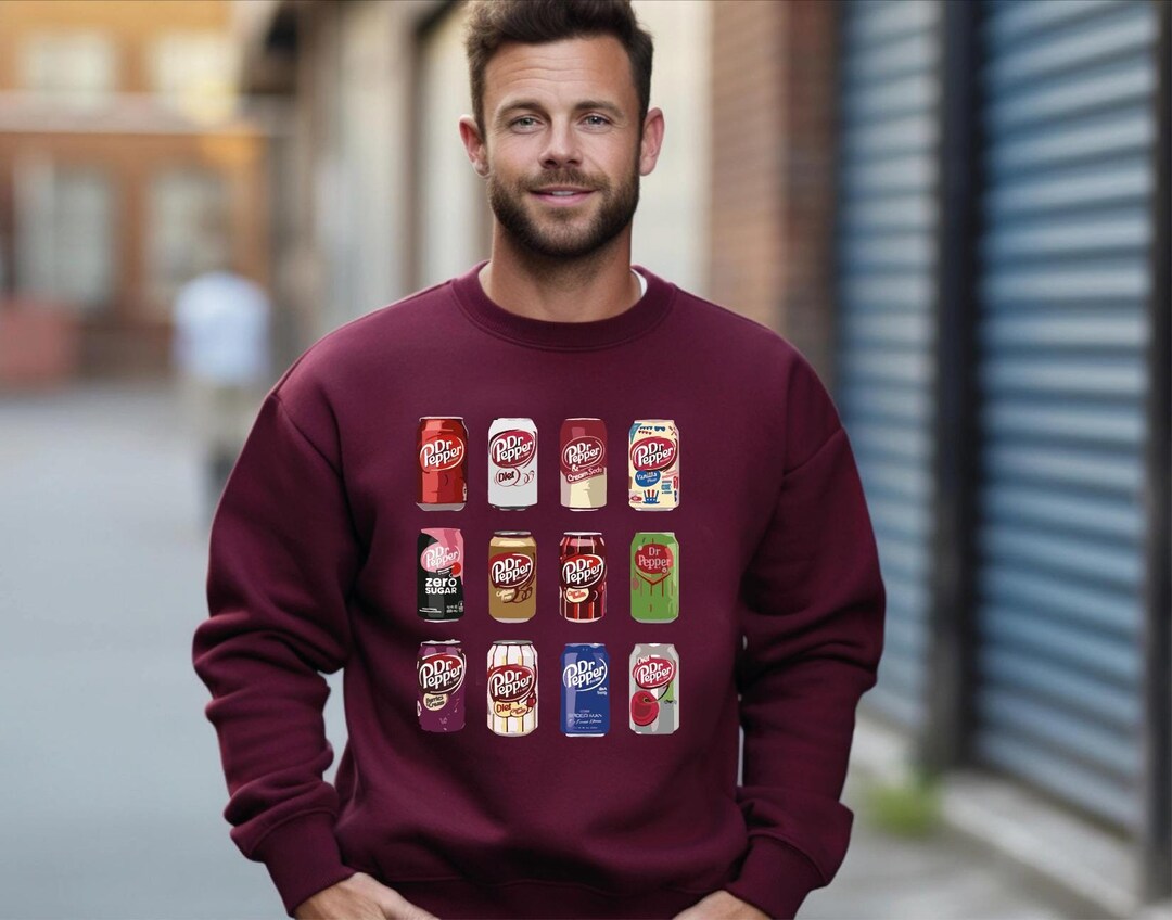Dr Pepper Pop Sweater,dr Pepper Soda Lover Shirt,dr Pepper Soda Cans ...
