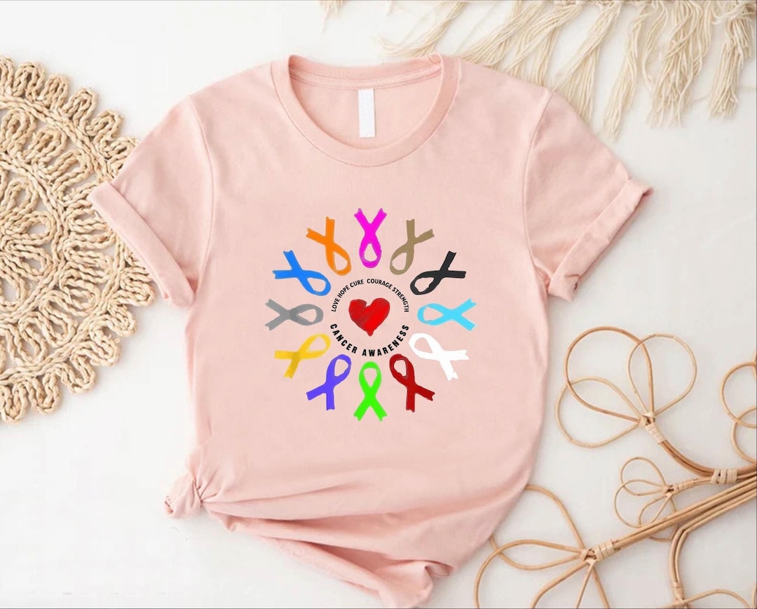 Cancer Awareness T-shirt, Fight Cancer in All Colors Shirt,cancer ...