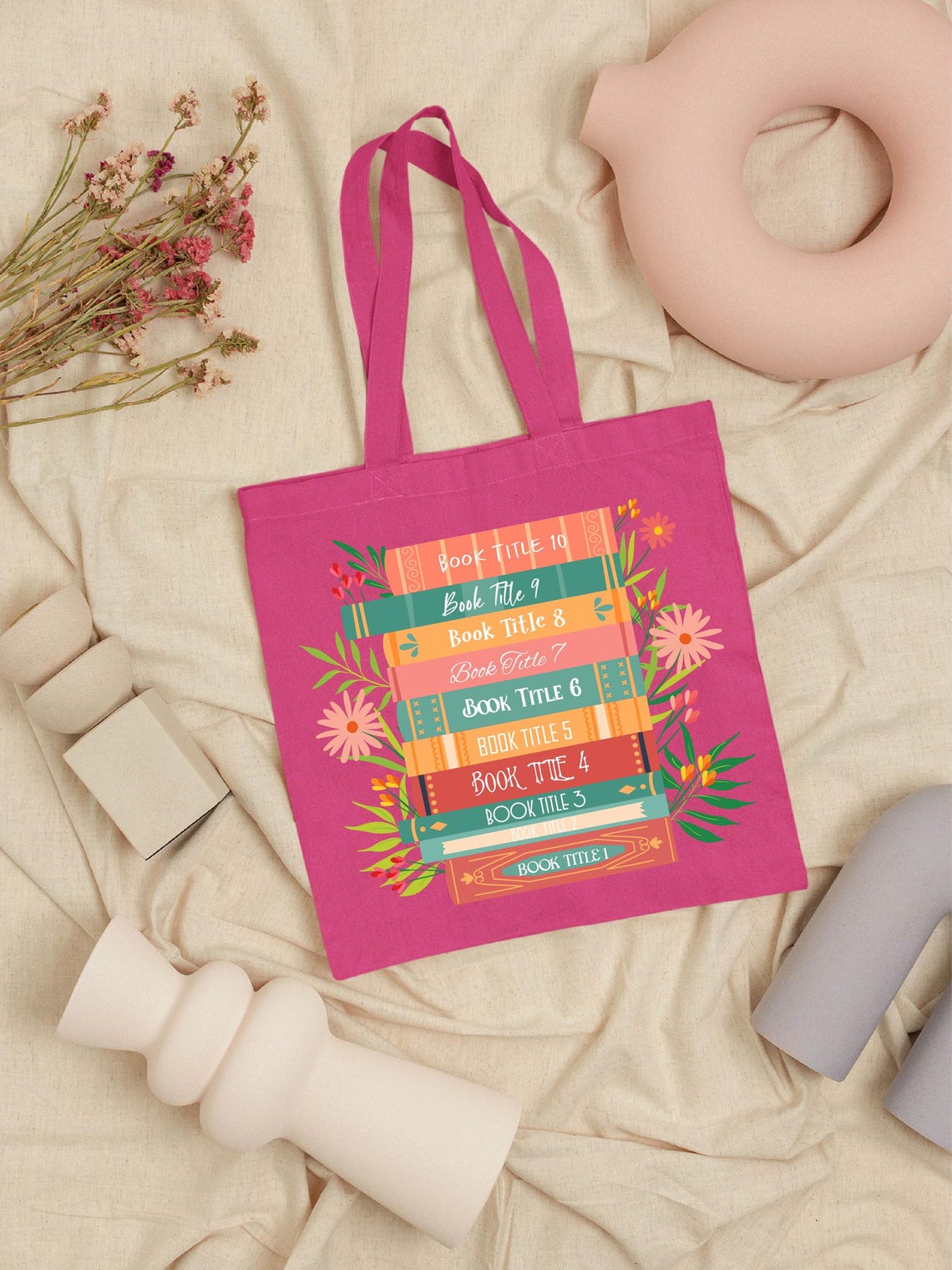 Personalized Favorite Books Tote Bag, Bookish Gift, Custom Reading ...