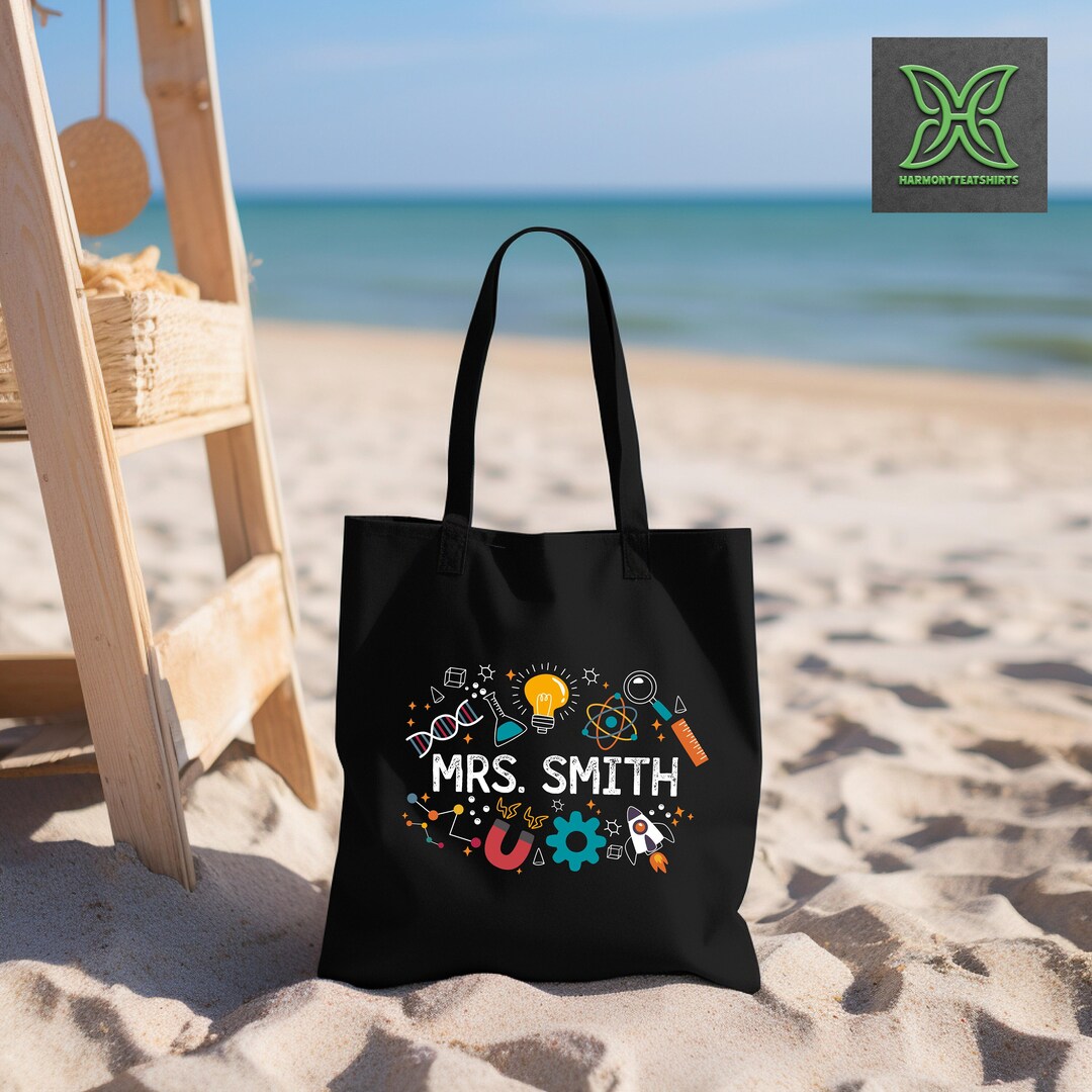 Science Teacher Name Tote Bag,personalized Stem Teacher Gift, Chemistry ...